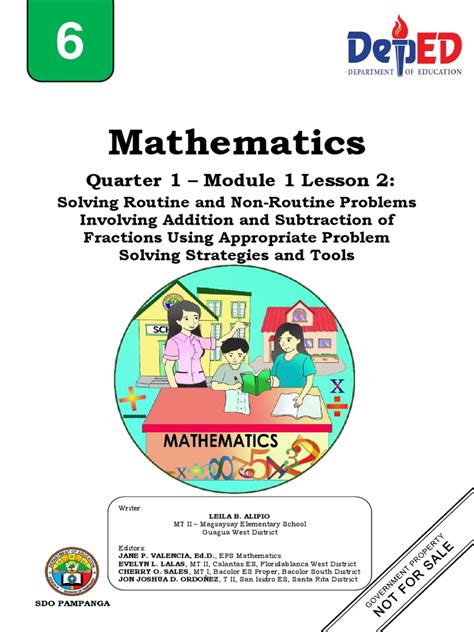 math gr6 q1 module 01 l2 solves routine and non routine problems
