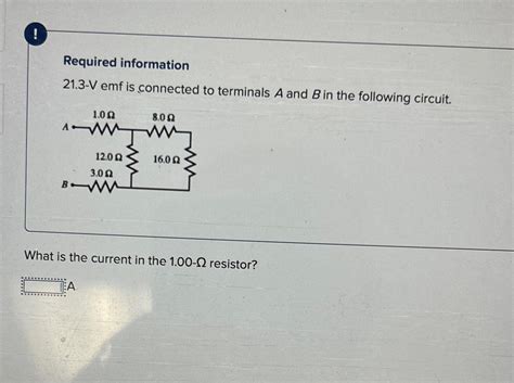 Solved Required Information21 3 V Emf Is Connected To Chegg Com