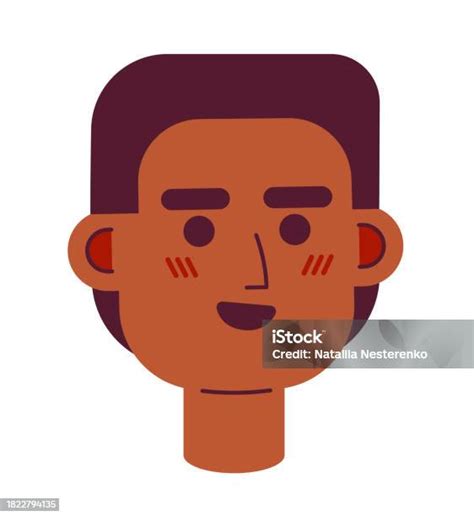 흑인 청년 정면도 2d 벡터 아바타 그림 2차 도형에 대한 스톡 벡터 아트 및 기타 이미지 2차 도형 그래픽 사용자 인터페이스 긍정적인 감정 표현 Istock
