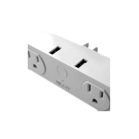 Enchufe Inteligente 2 Conectores Mas 2 Puertos Usb Wifi 1875 Watts Nexxt Nhp D610 Nes