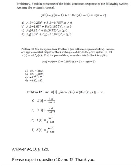 [solved] problem 9 find the structure of the initial condition
