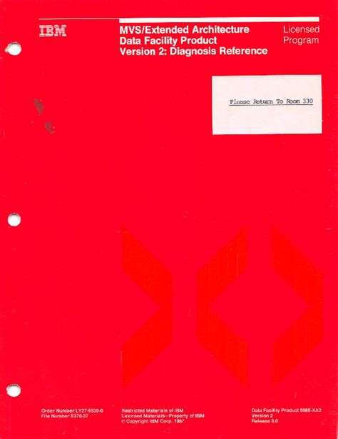 Mvsextended Architecture Data Facility Product Version 2 Diagnosis