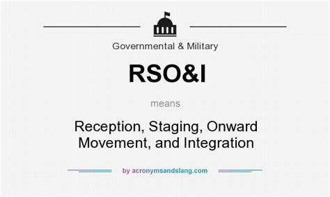 What Does RSO I Mean Definition Of RSO I RSO I Stands For Reception Staging Onward