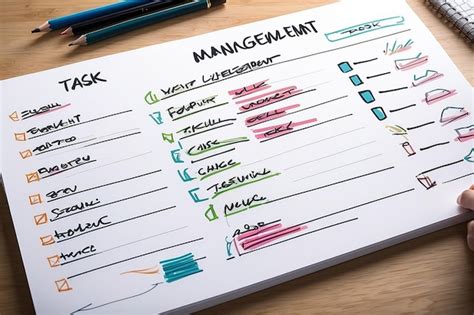 premium photo task management check list efficient work project plan