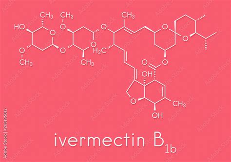 Ivermectin Antiparasitic Drug Molecule Used In Treatment Of River