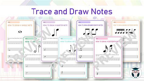 Music Tracing Sheets Notes Rests And Clefs Teaching Resources