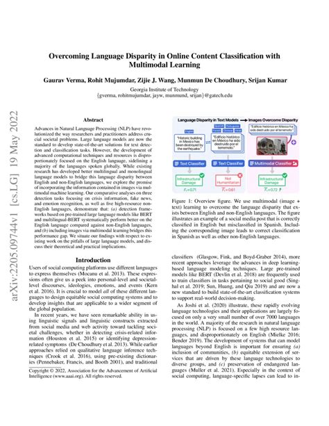Overcoming Language Disparity In Online Content Classification With Multimodal Learning Deepai