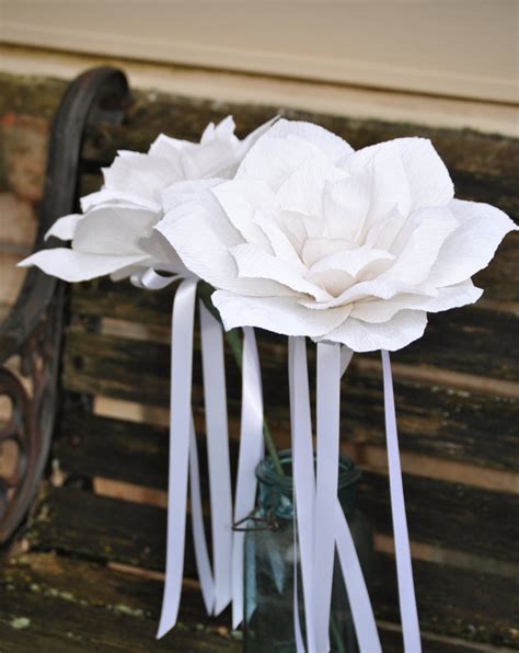 Crepe Paper Wands Flower Girl Choose Your Colors Bridesmaid Flower Flower Girl Wand Huge