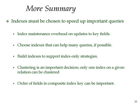 chapter 8 part ii a glimpse at indices and workloads ppt download