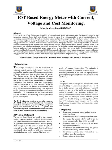 smart energy meter pdf internet of things smart grid