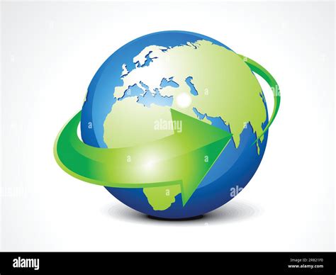 Abstract Globe With Arrow Vector Illustration Stock Vector Image Art Alamy