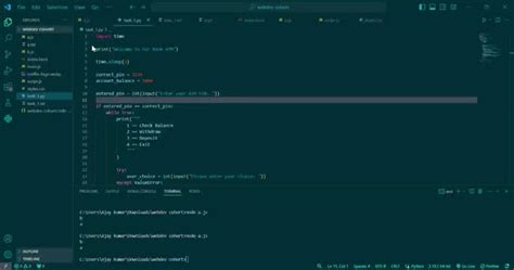 [video] created a simple atm interface using python abhiram lalam