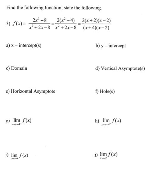 solved find the following function state the following 3