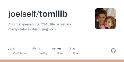 GitHub Joelself Tomllib A Format Preserving TOML File Parser And
