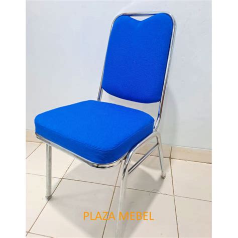 Jual Kursi Susun Kursi Pesta Merah Biru Kain Besi Chrome Murah Biru Kota Makassar
