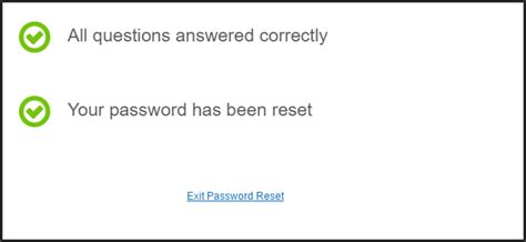 password reset procedure