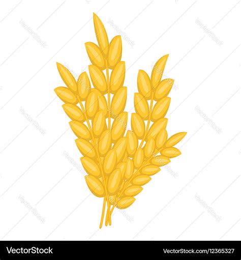 Bunch Of Wheat Icon Cartoon Style Royalty Free Vector Image