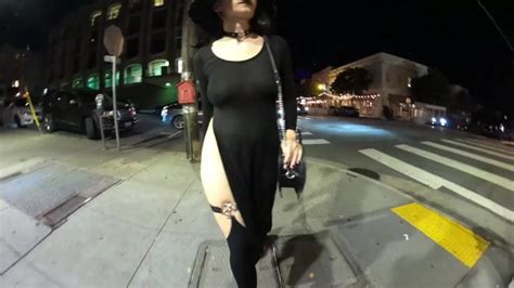 Flashing My Pussy In An Exposing High Cut Dress On Halloween Xxx Mobile Porno Videos Movies