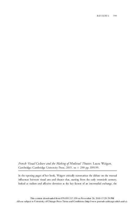 Pdf Review Of Laura Weigert French Visual Culture And The Making Of