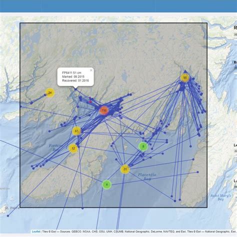 A Screen Shot Of Cod Tag Mapping Tool The Markercluster Function
