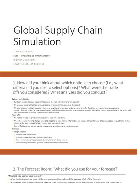 Global Supply Chain Simulation Download Free Pdf Forecasting