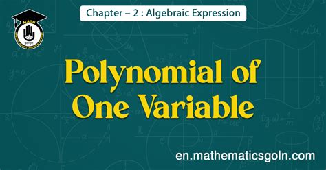 Polynomial Of One Variable Mathematics Gurukul Goln English