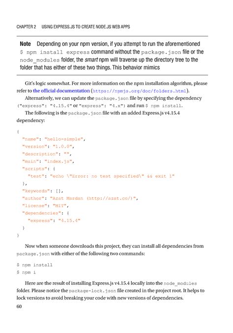 practical node js 17 note depending on your npm version if you