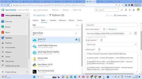 Github Anilkumarn12deploying A Cd Pipeline For A Django Based Python App