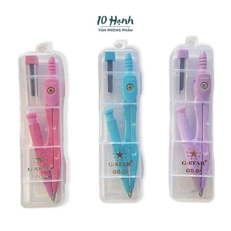 [gs04] Box Of 24 Compa Compass G Star Gs 04 Gs 04 Stainless Metal Body With Pencil Box