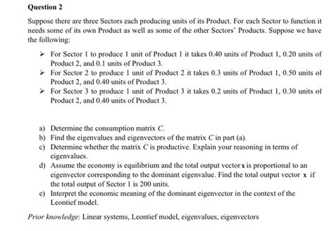 solved question 2suppose there are three sectors each