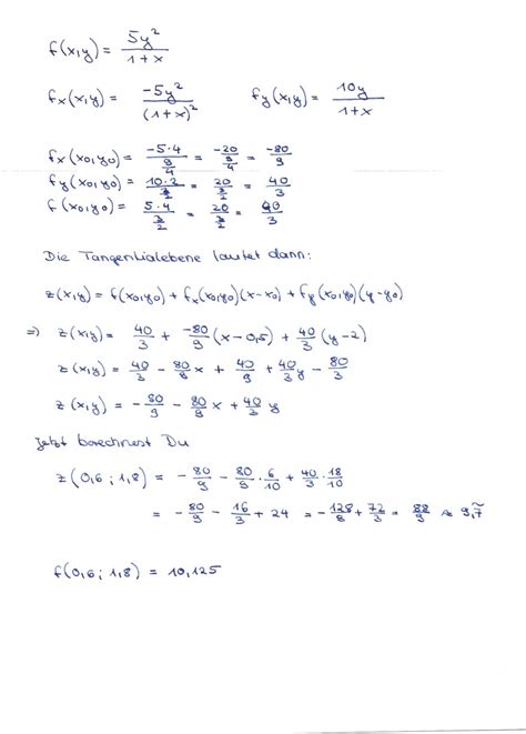 lineare approximation zweier veränderlicher mathelounge