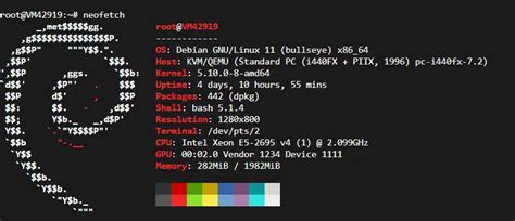 neofetch 在终端中显示 linux 系统信息 tyooe