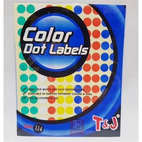 Jual 5 Lembar Dot Sticker Dot Stiker Dot Labels No 114 Diameter