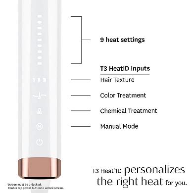 T3 Curl Id 125 Smart Curling Iron With Interactive Touch Interface