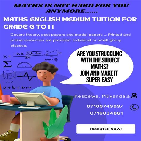 English Medium Maths Tuition Classes For Grade 6 To 11