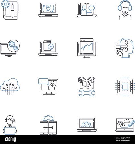 Cybersecurity Line Icons Collection Encryption Firewall Malware
