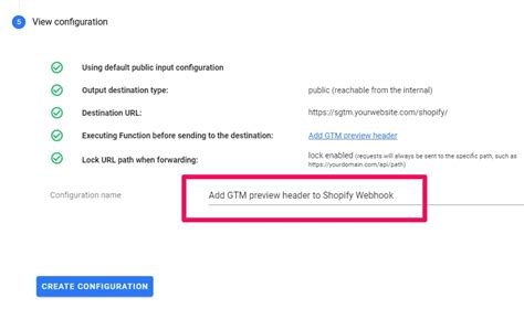how to see shopify webhooks in server side gtm preview mode