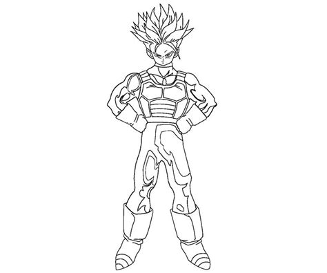 Future Trunks 4 Coloring Crafty Teenager