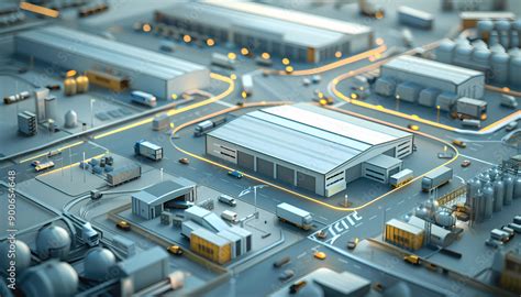 Strategic 3d Supply Chain Model Detailed 3d Model That Visualizes The