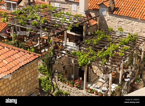 View Over Lady Pi Pi Lady Pi Pi Konoba Restaurant Cafe With Split Level Terrace And Shady