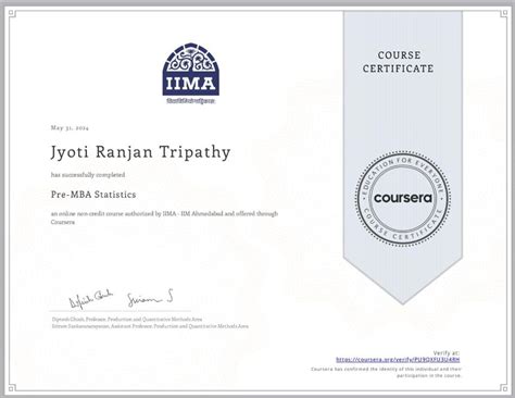 Finished Pre Mba Statistics Course By Coursera Jyoti Ranjan Tripathy Posted On The Topic