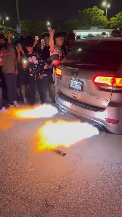 JEEP SRT SHOOTING INSANE FLAMES (MASSIVE) - YouTube