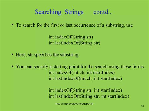 String Classes And Its Methods 20