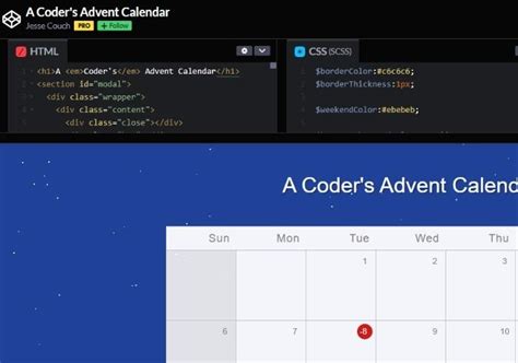 10 Css Calendar Grids Code Examples Webtopic