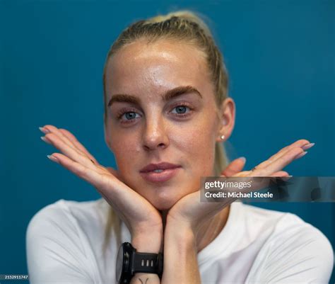 Keely Hodgkinson Poses For A Portrait On May 8 2024 At Leeds Beckett