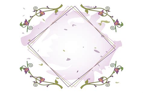 Flower Design With Rectangle Frame Graphic By Innovationworld Creative Fabrica