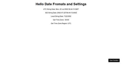 datetime properties codesandbox