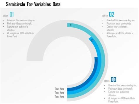 Business Diagram Semicircle For Variables Data Presentation Template