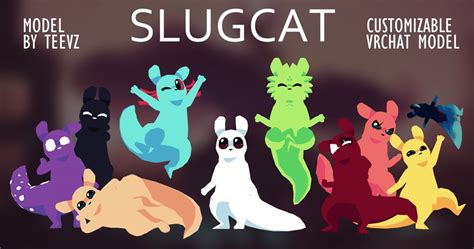 Slugcat Rainworld Low Poly Customizable Vrchat Model Base