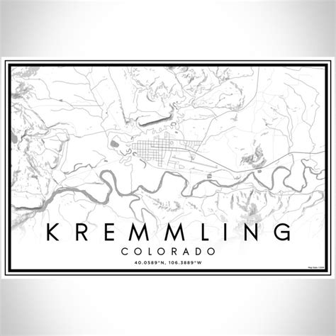 Kremmling Colorado Map Print In Classic — Jace Maps